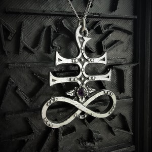 Satanic Cross Pendant With Antique Finish aka Leviathan Cross, Sulfur ...