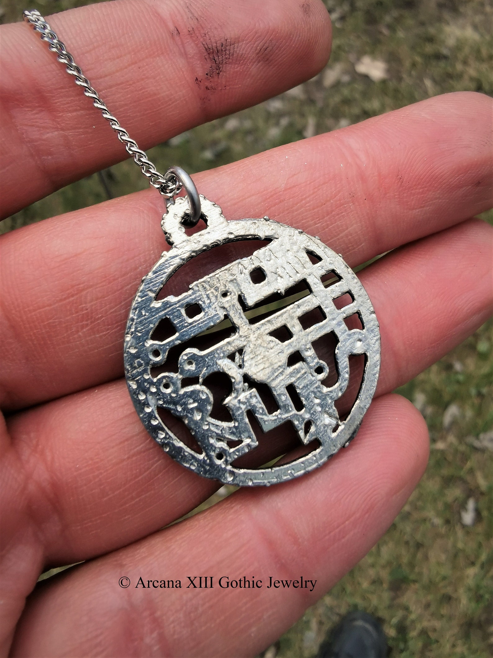 Seal Sigil of Stolas Necklace With Antique Finish - Etsy