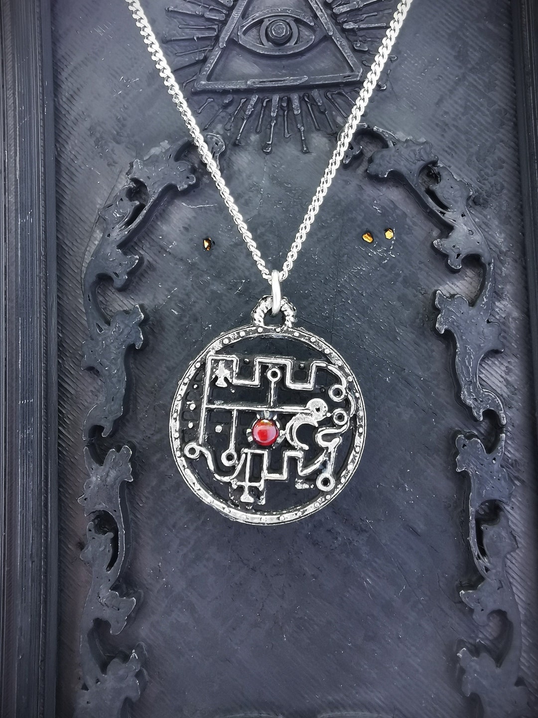 Seal Sigil of Stolas Necklace With Antique Finish - Etsy