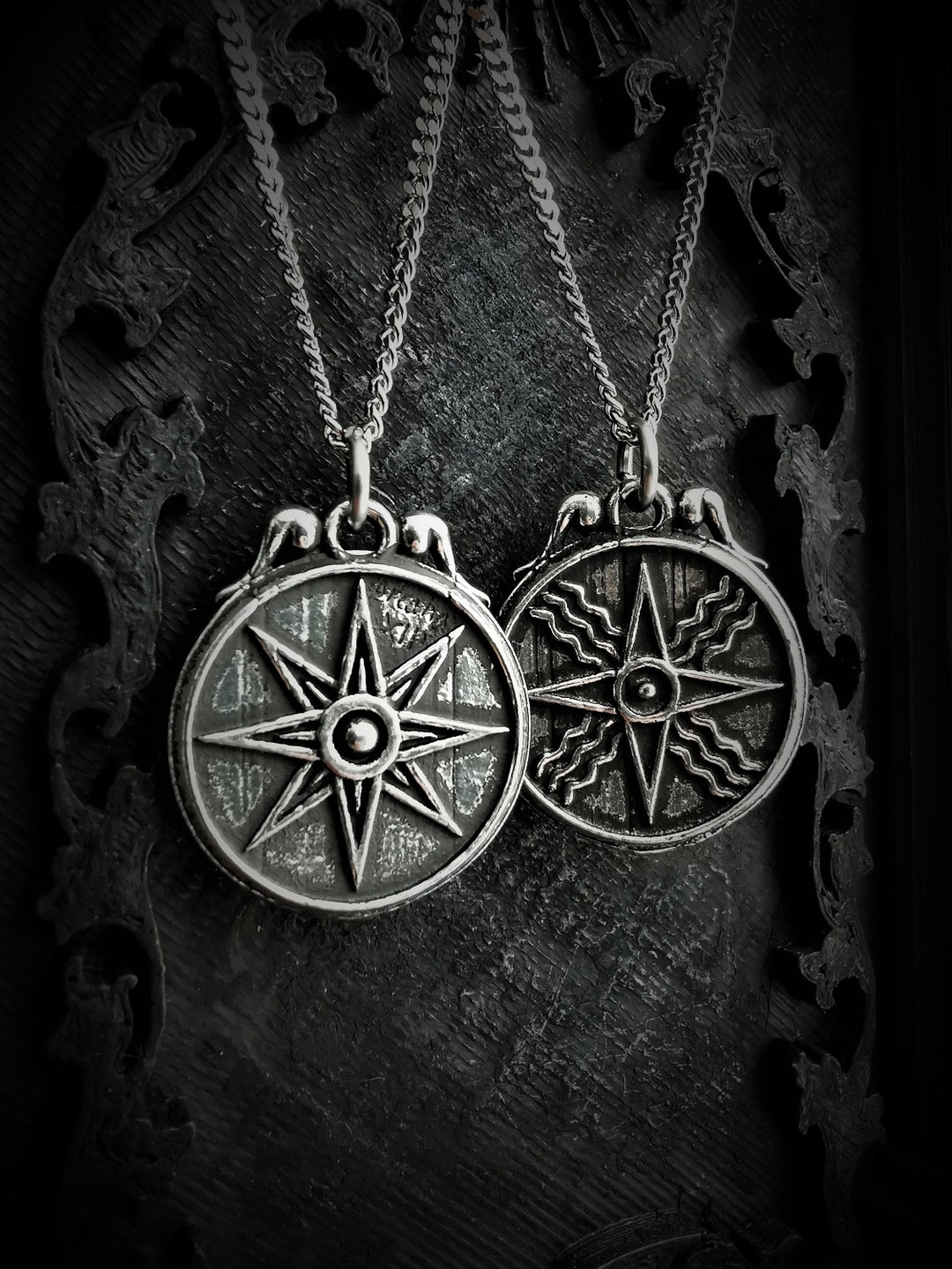 Double-sided Inanna and Shamash Pendant (assyrian Star) - Etsy
