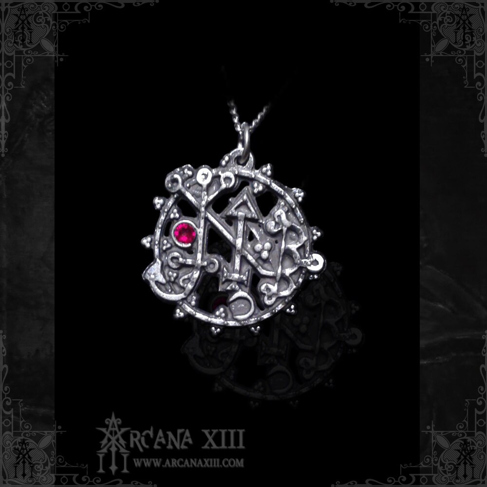 Seal Sigil of Goetia Balam With Ruby Garnet Labradorite | Etsy