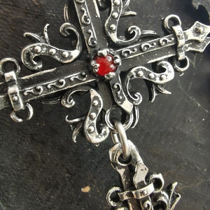Handmade 2 Parts Gothic Cross Pendant With an Antique Finish, and a ...