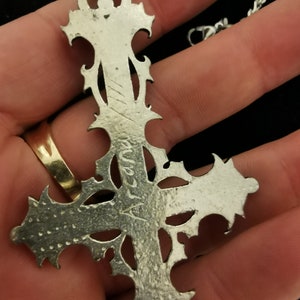 Traumaturgist's Cross: Gothic Inverted Cross Pendant With Custom ...