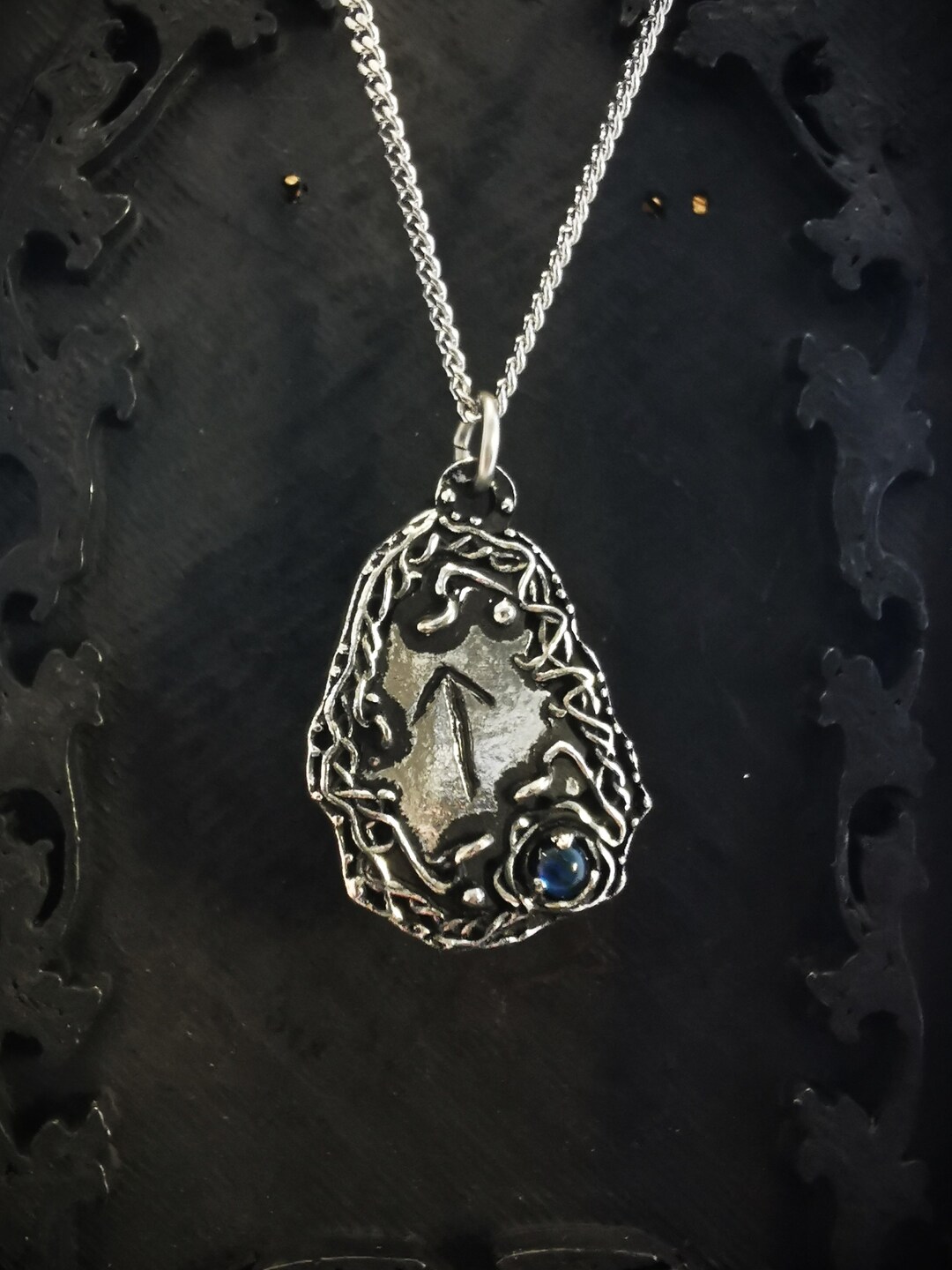 Tiwaz Rune Pendant With Custom Gemstone - Etsy