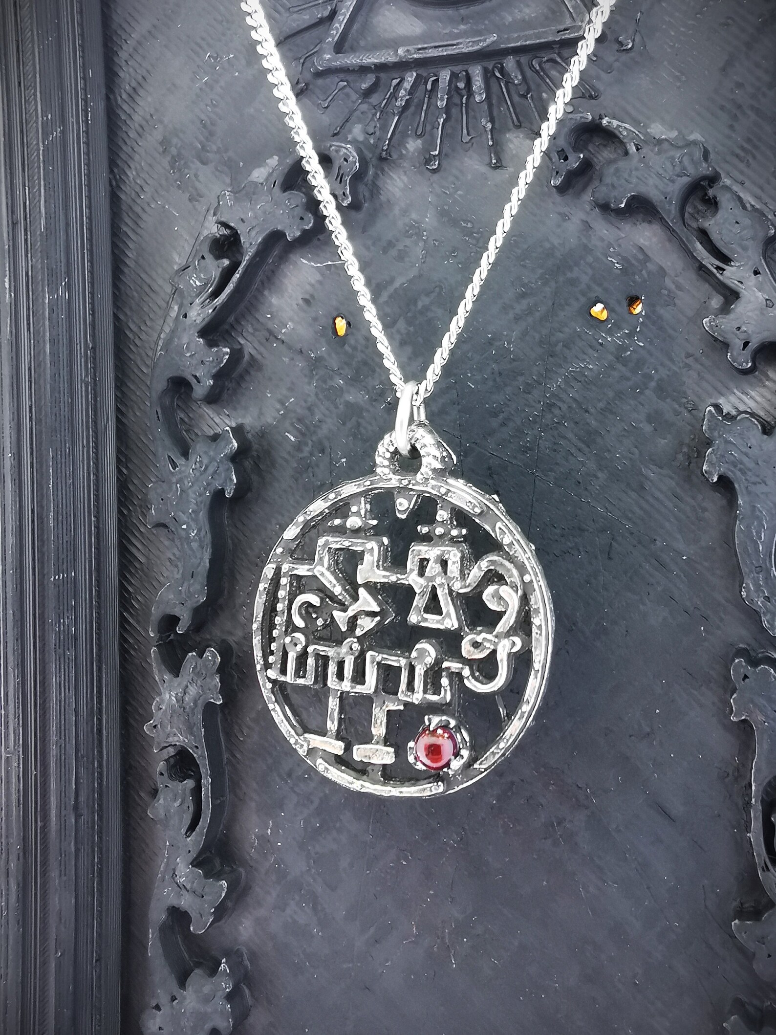 Seal Sigil of Cimeies Necklace With Antique Finish - Etsy