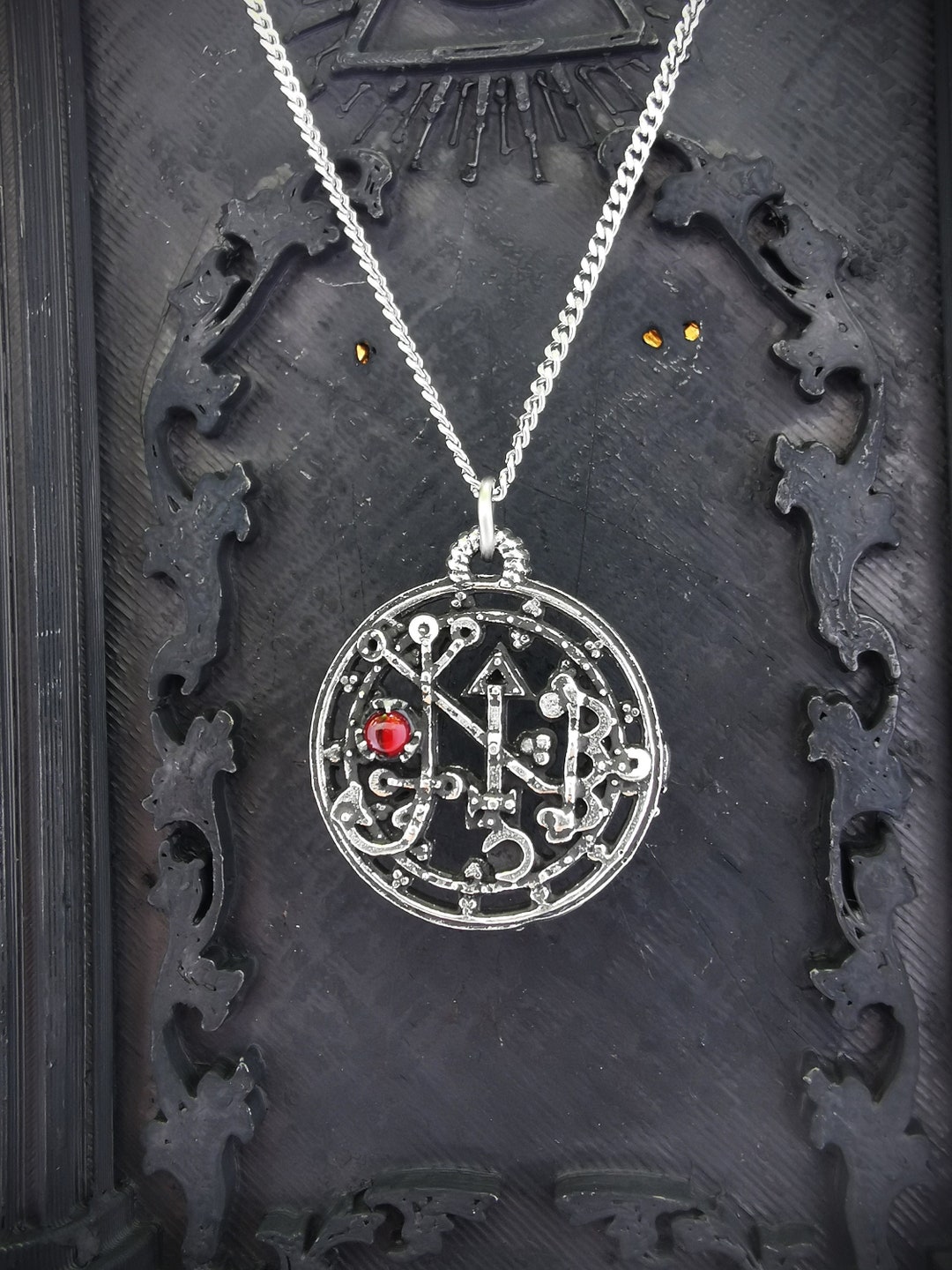 Seal Sigil of Goetia Balam With Ruby Garnet Labradorite - Etsy
