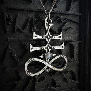 Satanic Cross Pendant With Antique Finish aka Leviathan Cross, Sulfur ...