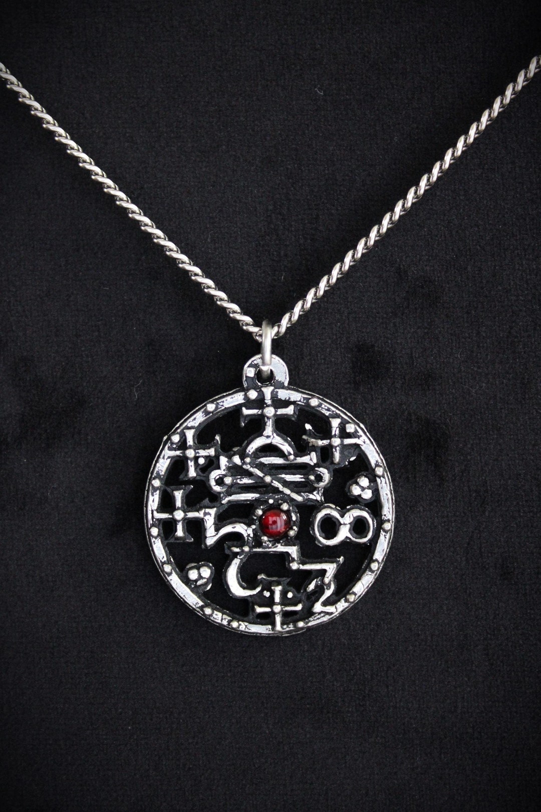 Azrael Seal Pendant With Custom Gemstone - Etsy