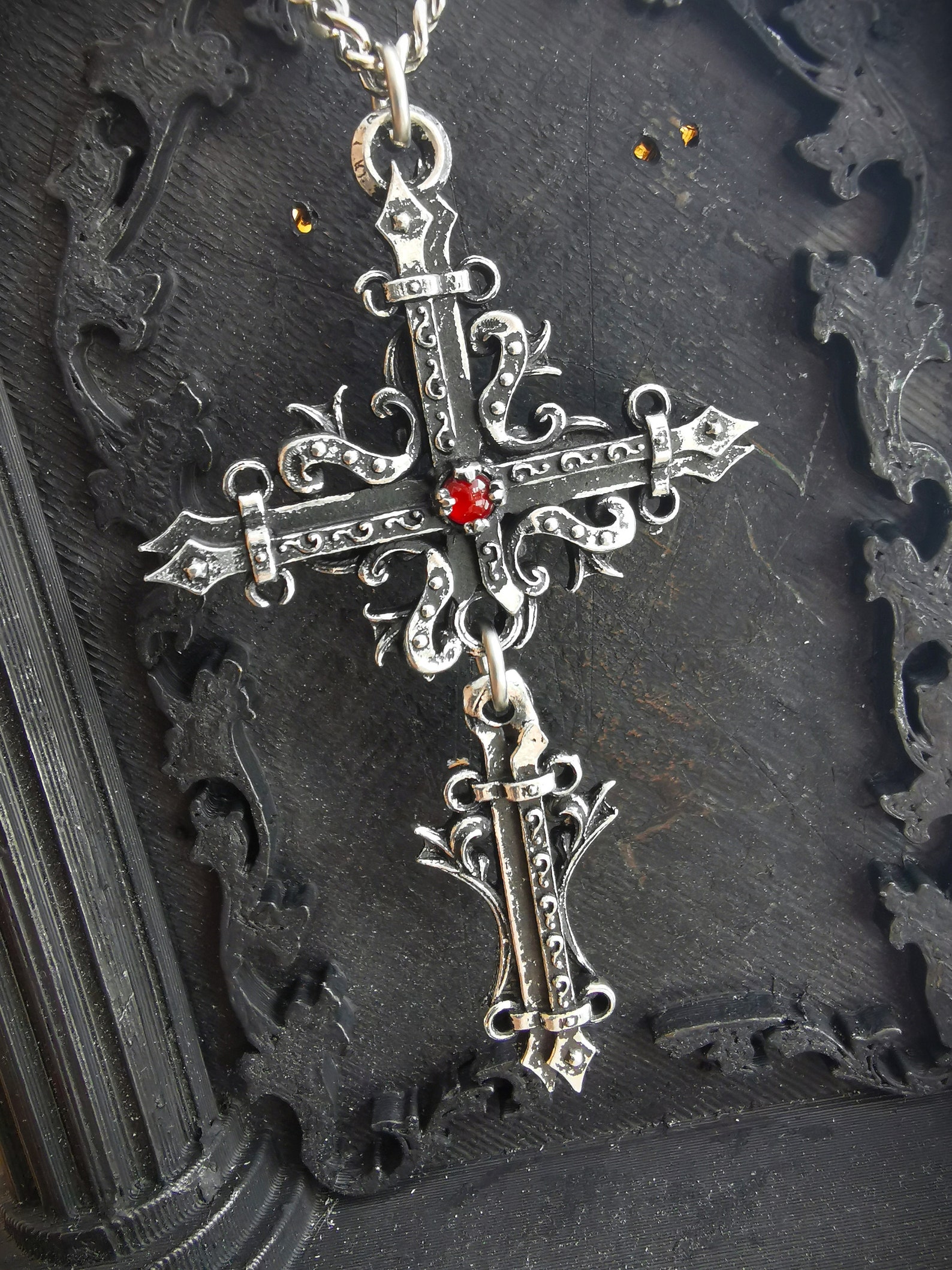 Handmade 2 Parts Gothic Cross Pendant With an Antique Finish - Etsy