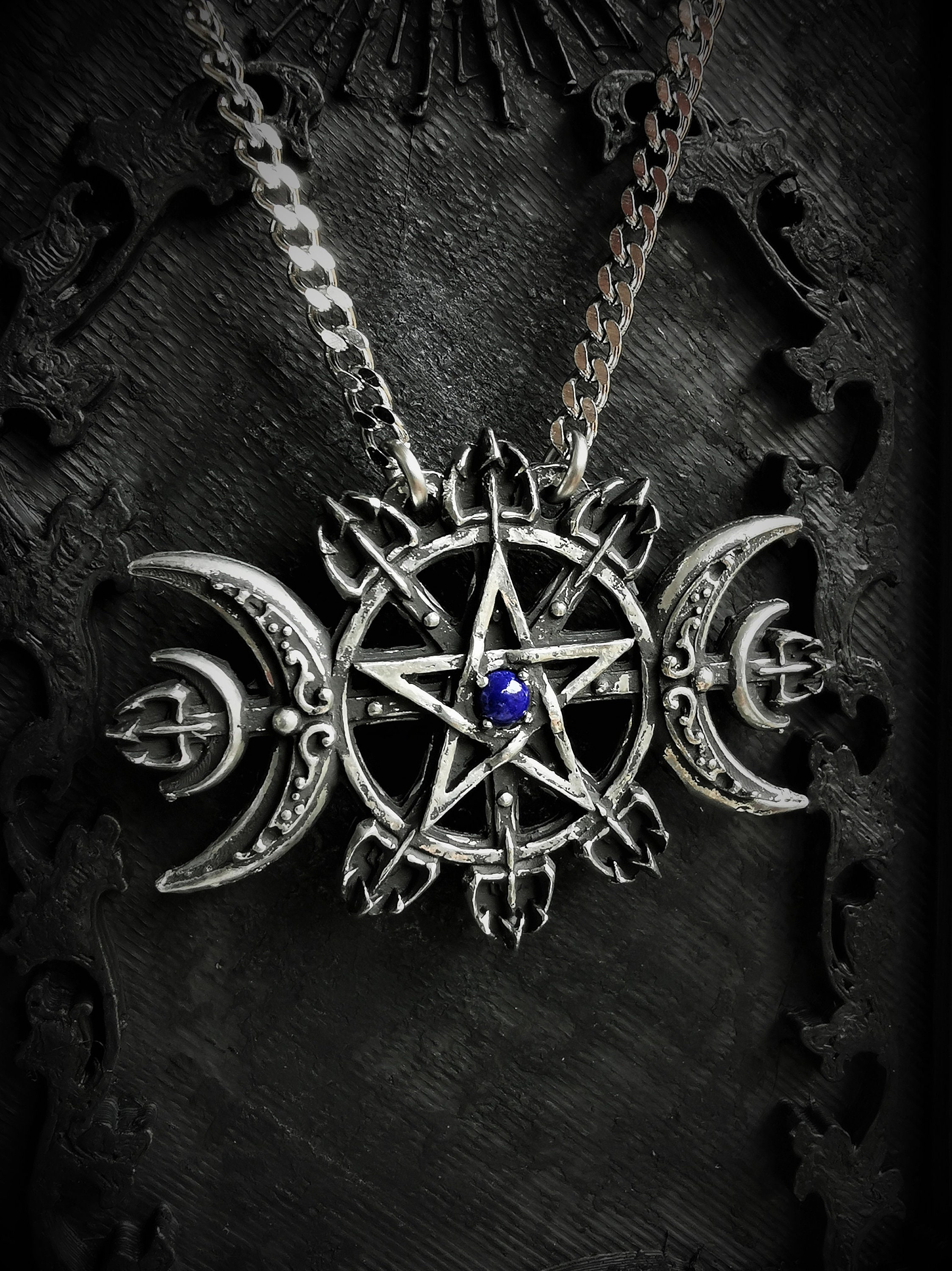 Seal Sigil of Hecate & Poseidon Pendant Triple Moon Necklace - Etsy Canada