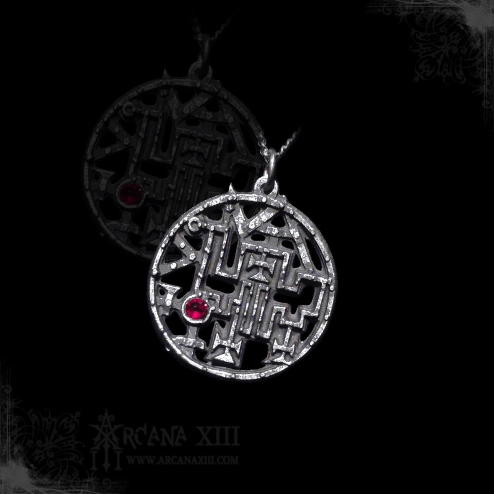 Seal Sigil of Demon Vual necklace with antique finish | Etsy