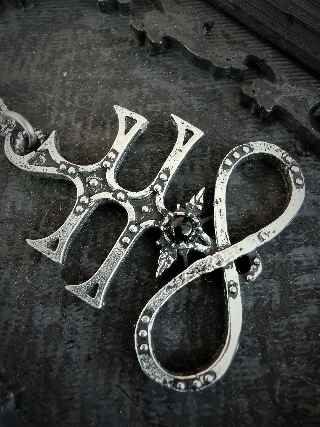 Satanic Cross Pendant With Antique Finish aka Leviathan Cross, Sulfur ...