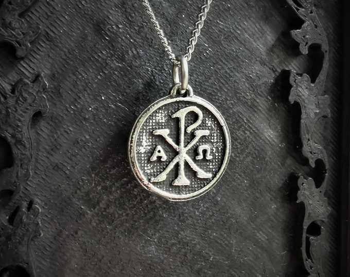 Chi Rho Ancient Coin Replica Silver Pendant - Etsy