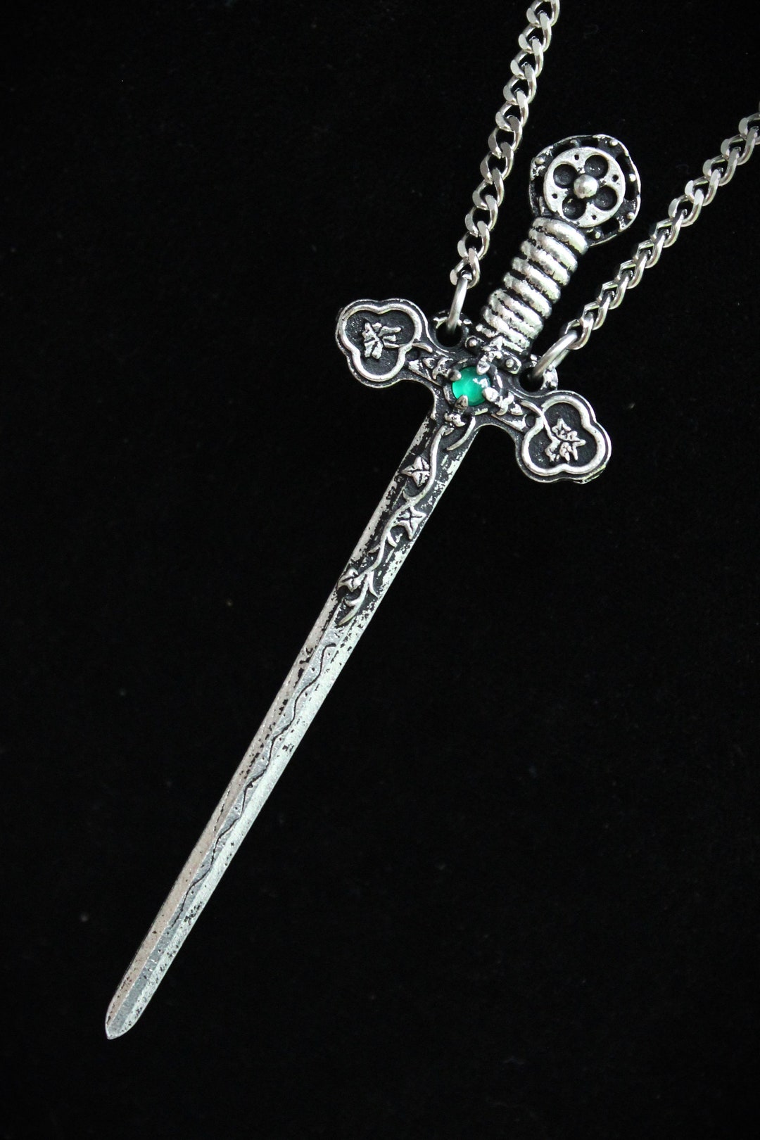 Sword Pendant With Gemstone of Your Choice - Etsy