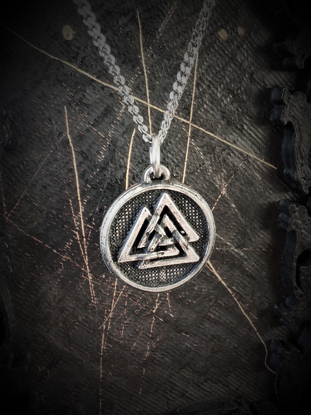 Small Valknut Necklace Viking Jewelry Germanic Necklace - Etsy