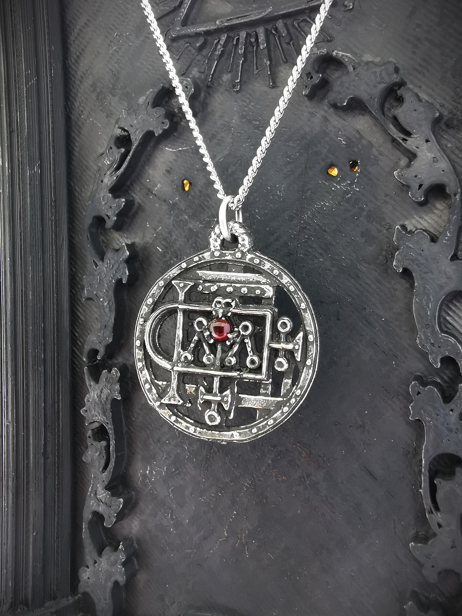 Malphas Seal Pendant With Custom Gemstone - Etsy