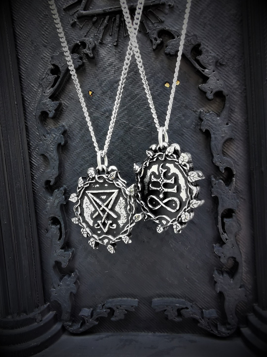Double-sided Lucifer Seal and Leviathan Cross Pendant - Etsy