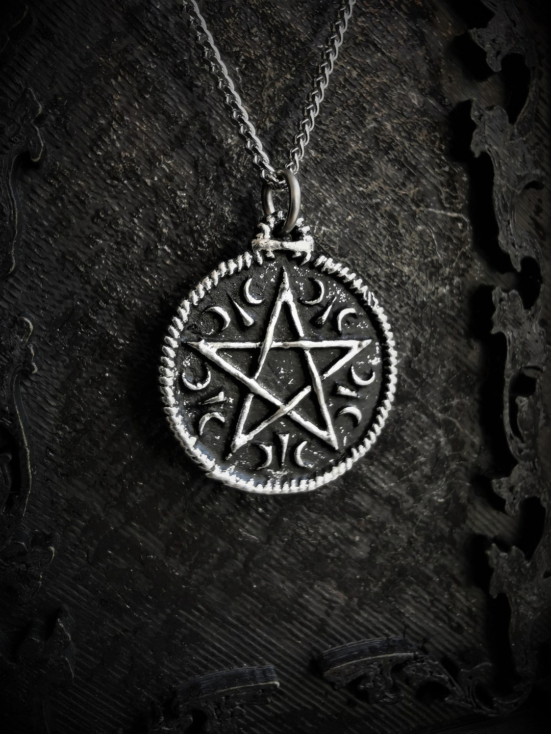 Handmade Gothic Pentagram With Antique Finish - Etsy