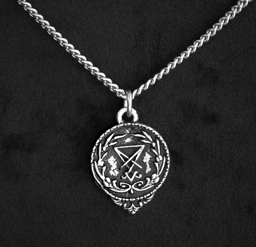 Seal of Lucifer, Sigil of Lucifer, Pendant With Laurel Wreath - Etsy