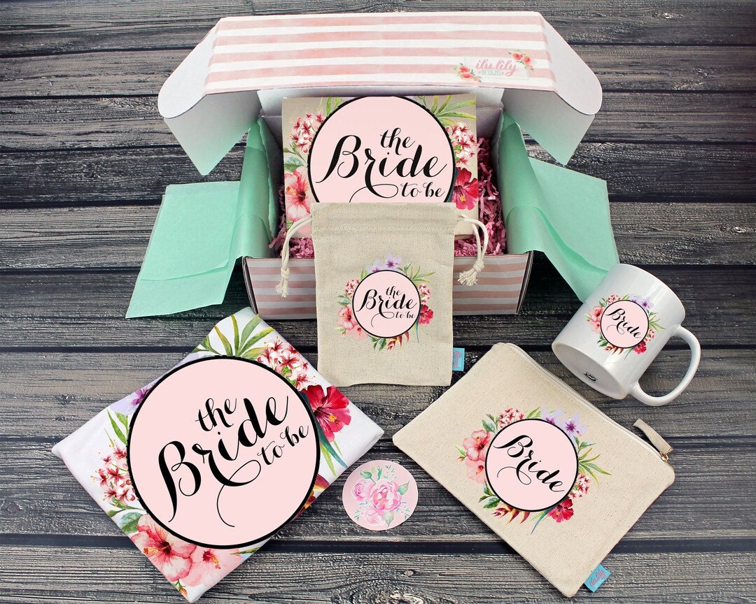 The Bride to Be Floral Gift Box Bride Box, Engagement Box, Engagement ...