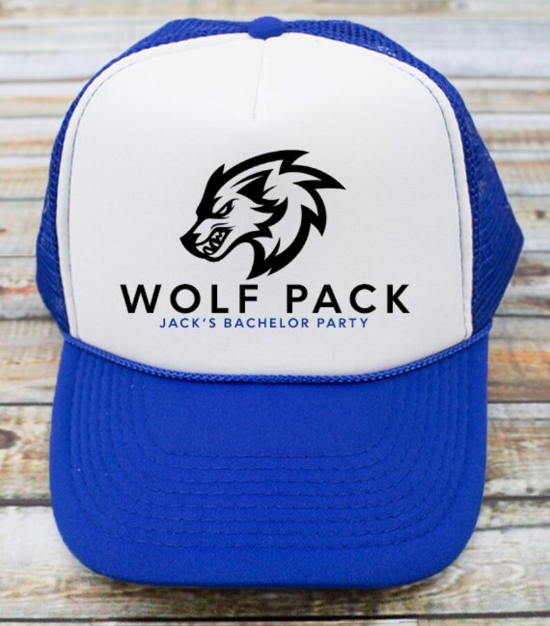 Wolf Pack Bachelor Party Trucker Hat | Custom Groomsmen Gift - Etsy