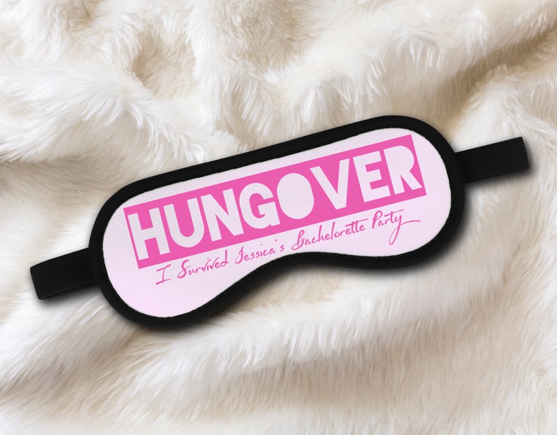 Personalized Hungover Sleep Masks Bachelorette Party Favors - Etsy