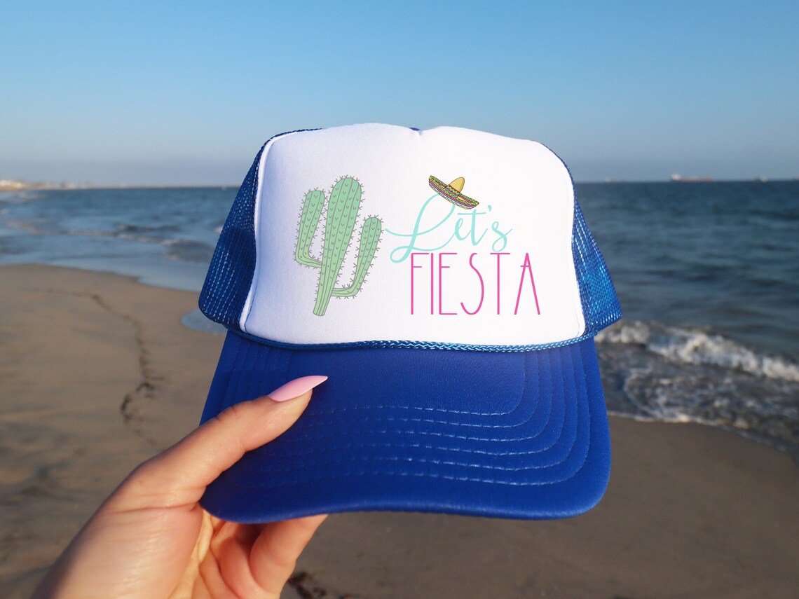 Lets Fiesta Trucker Hat - Custom Bachelorette Party Hats - Etsy