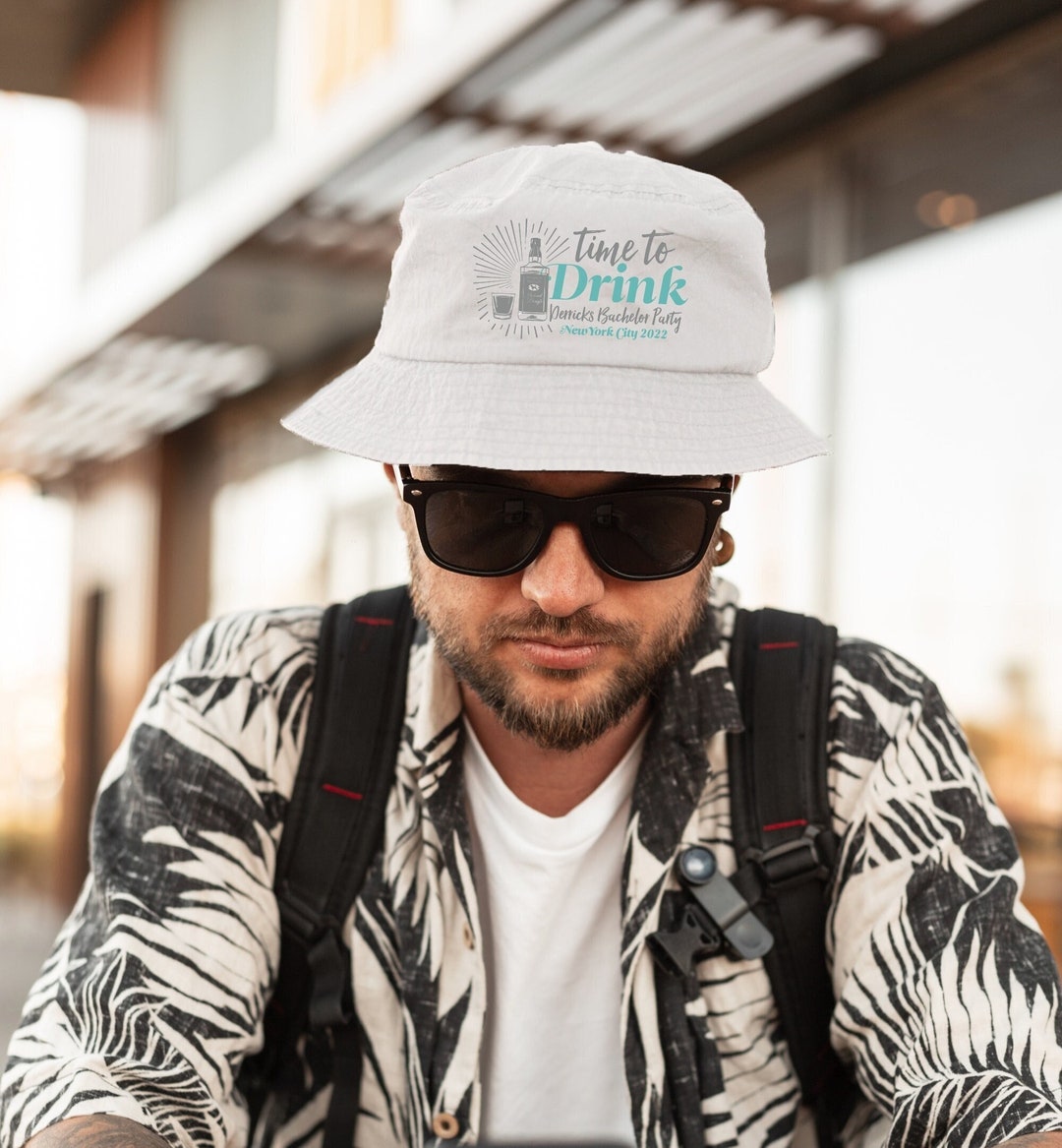 Bachelor Party Bucket Hat | Time to Drink - Bachelor Party Hats ...