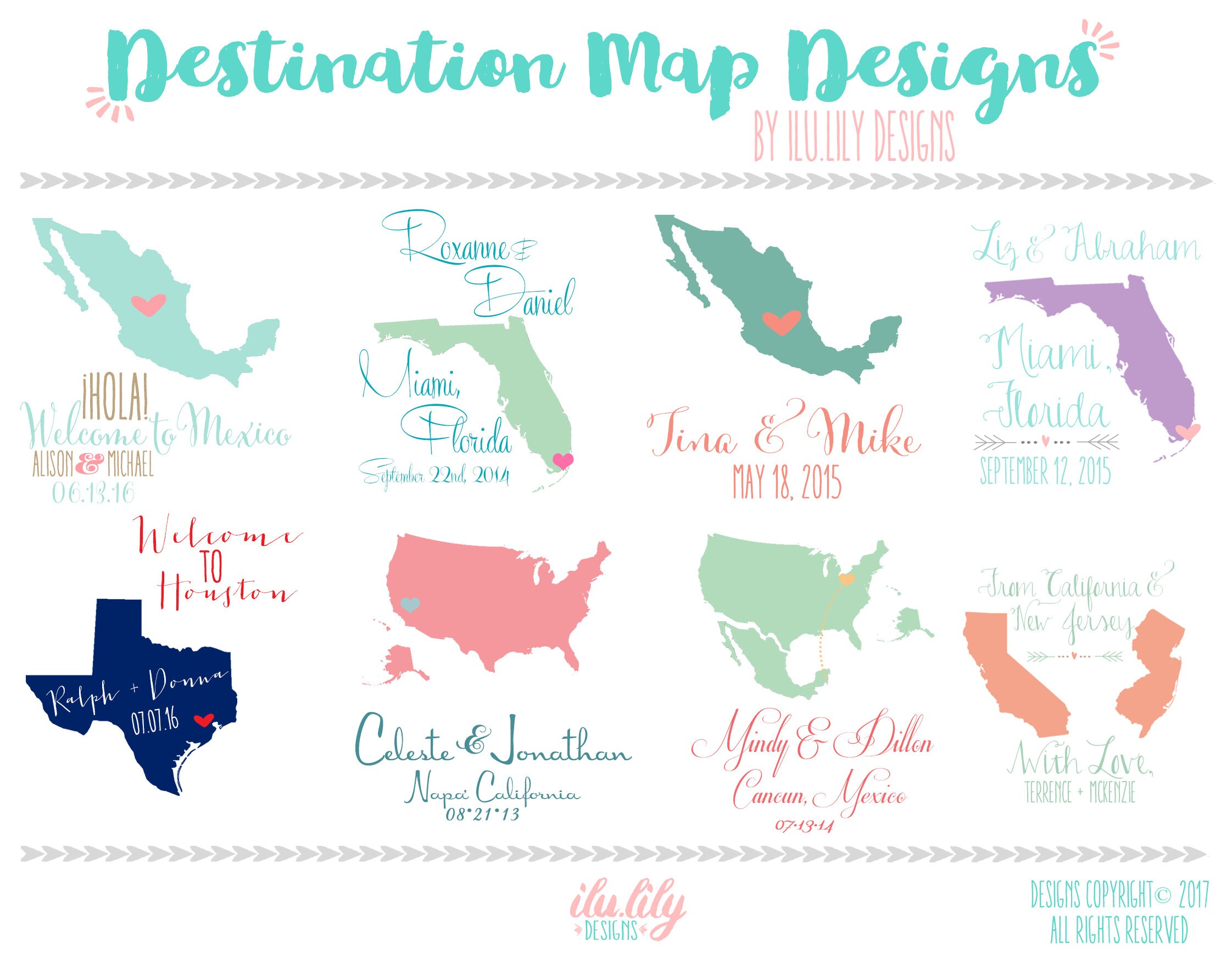 Destination Wedding Map Two Locations Wedding Welcome Tote | Etsy