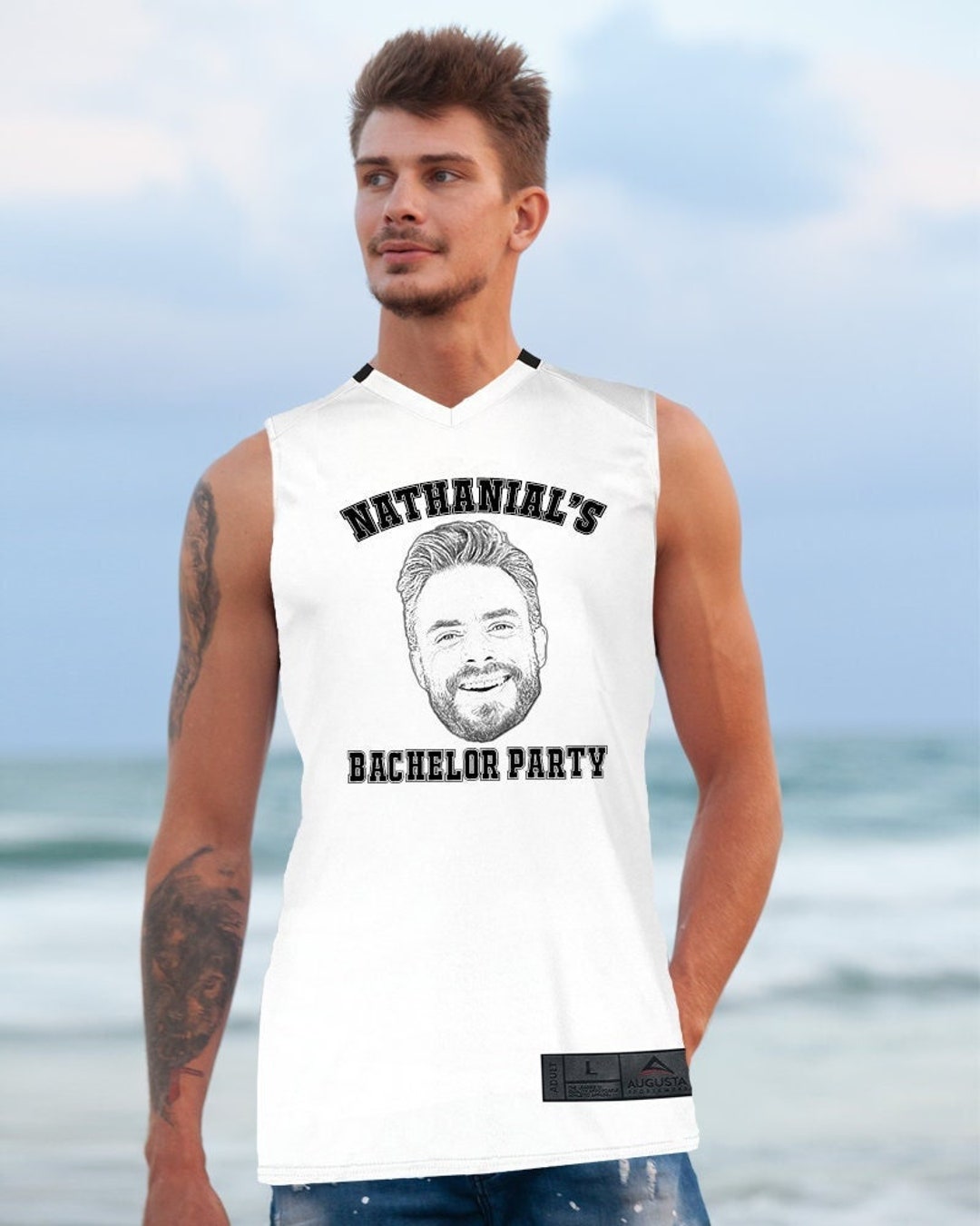 Bachelor Party Basketball Jersey Custom Bachelor Face Bachelor Party ...