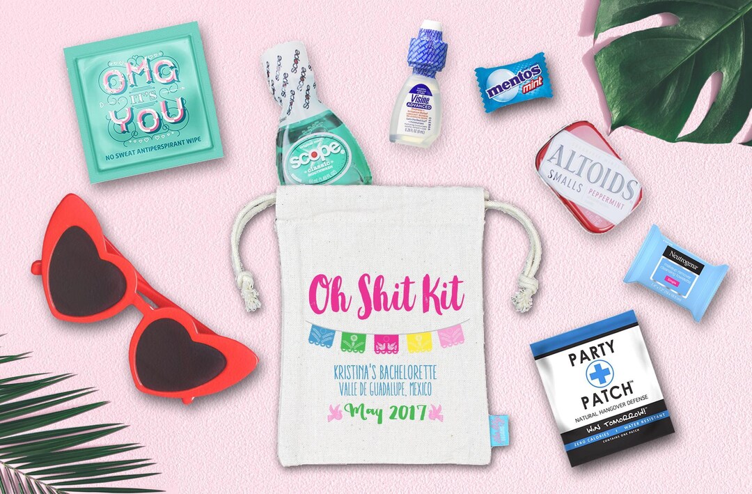 Oh Shit Kit Mexico Bachelorette Party Hangover Kit | Assembled Favor ...