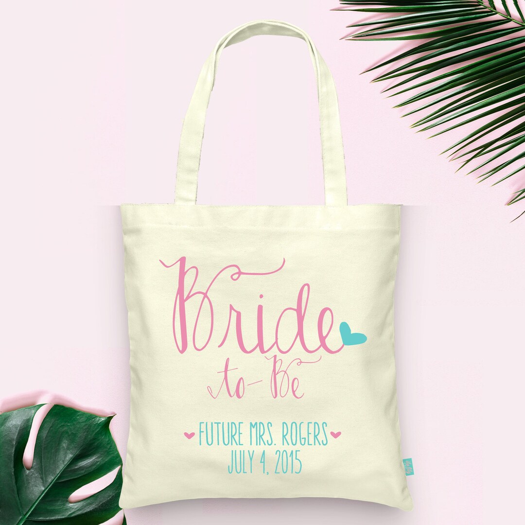 Personalized Bride to Be Tote- Wedding Tote Bags - Etsy