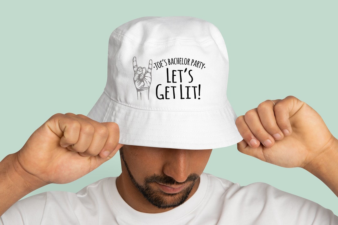 Bachelor Party Bucket Hat | Let's Get Lit! - Bachelor Party Hats ...