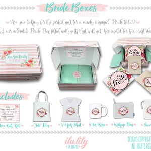 The Bride to Be Floral Gift Box Bride Box, Engagement Box, Engagement ...