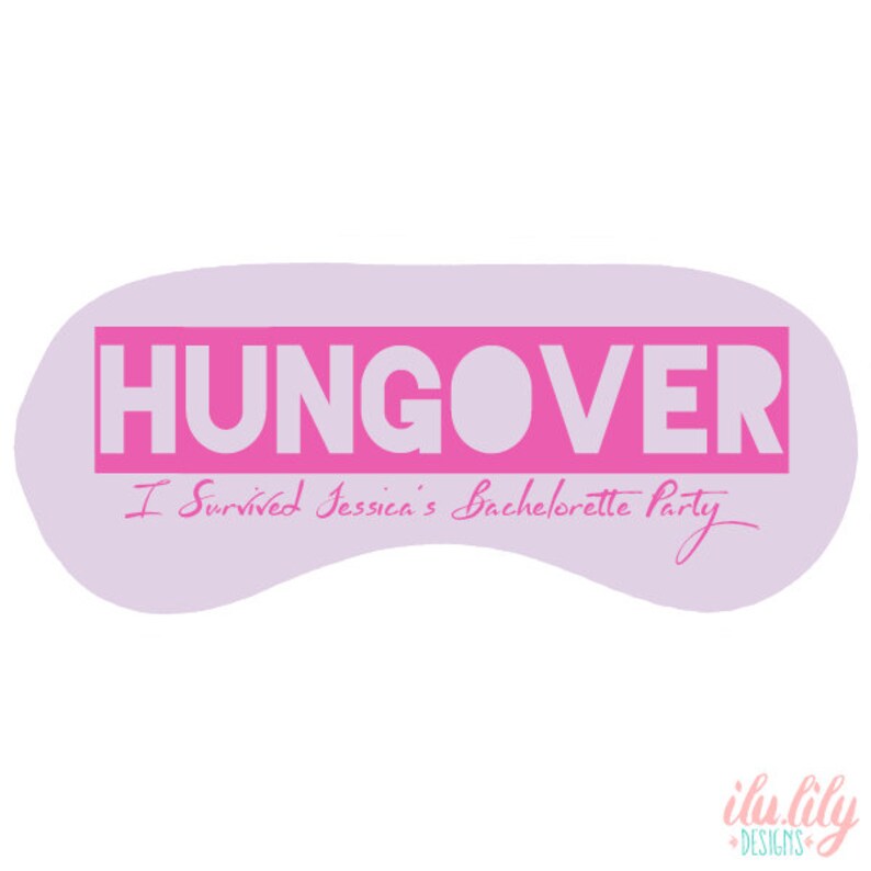 Personalized Hungover Sleep Masks Bachelorette Party Favors - Etsy