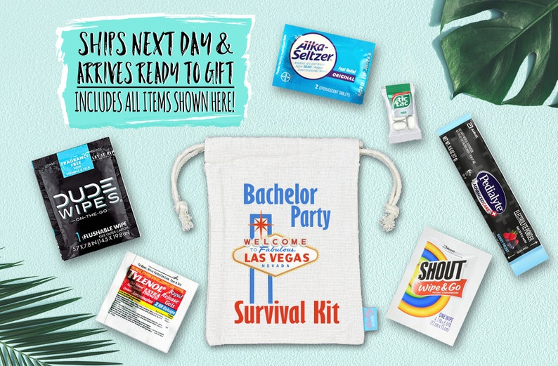 Bachelor Party Hangover Survival Kit With Supplies Bachelor - Etsy