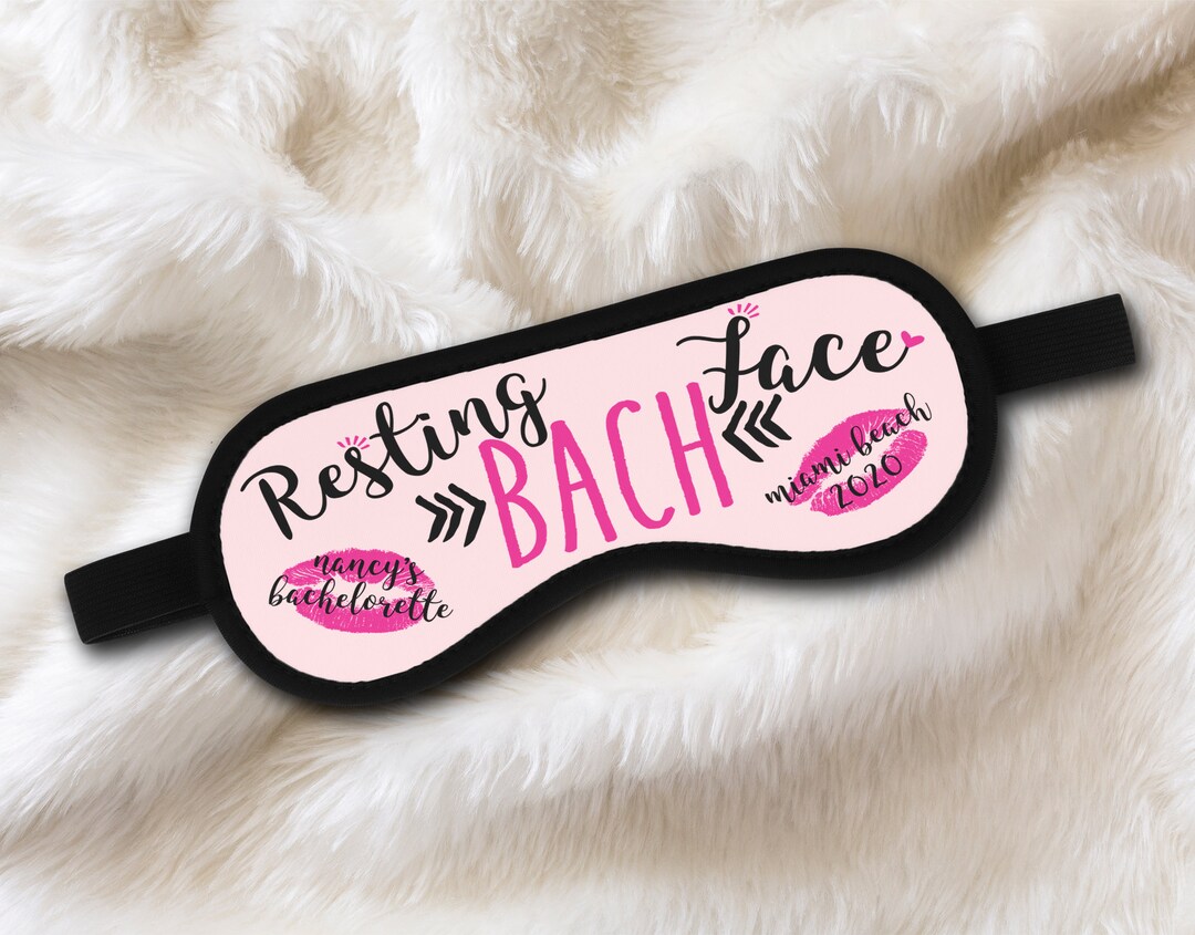 Resting Bach Face Sleep Mask - Personalized Bachelorette Party Favor - Etsy