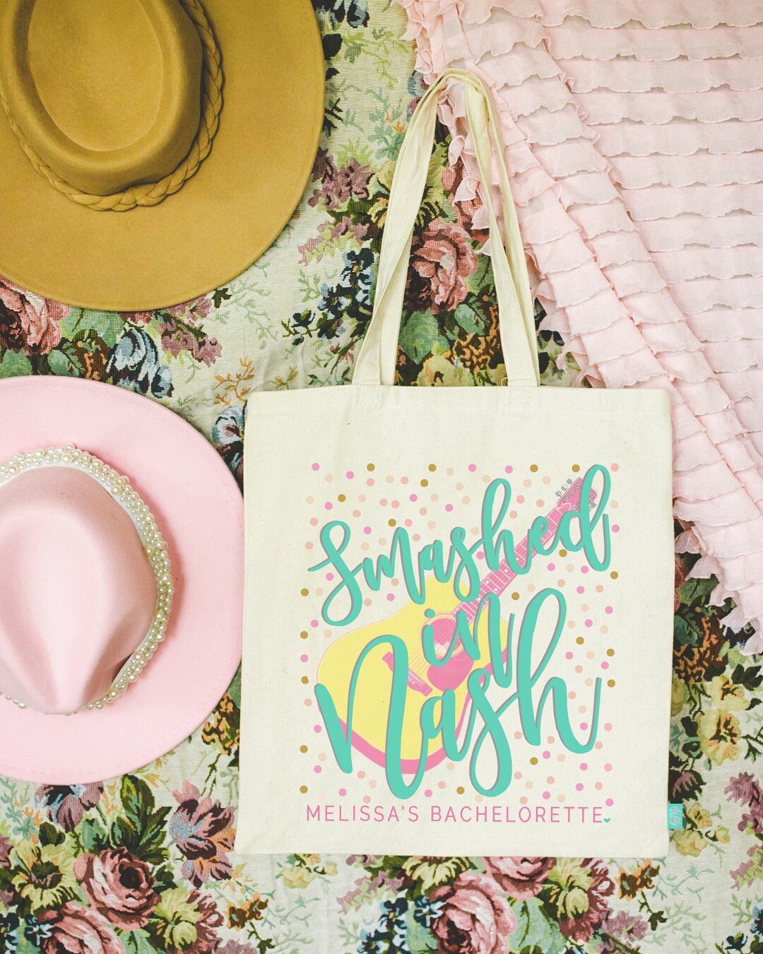 Smashed in Nash Nashville Bachelorette Party Favor Bags Welcome Tote ...