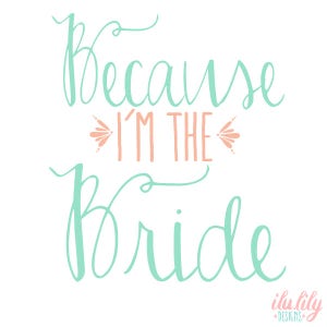 Because I'm the Bride Custom Mug- Bride to Be Engagement Gift - Etsy