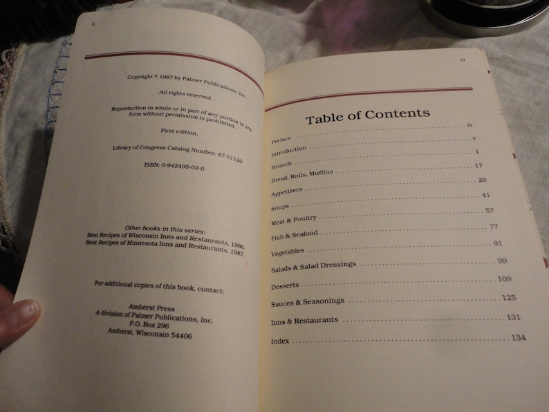 First Edition Best Recipes of Michigan Inns and Restaurants - Etsy