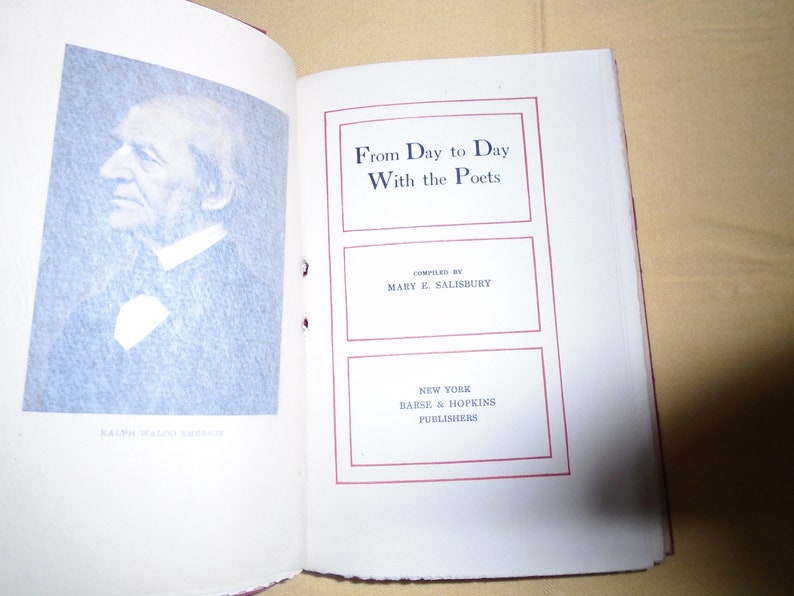 Antique Stiff Card Cover Book From Day to Day With the Poets - Etsy