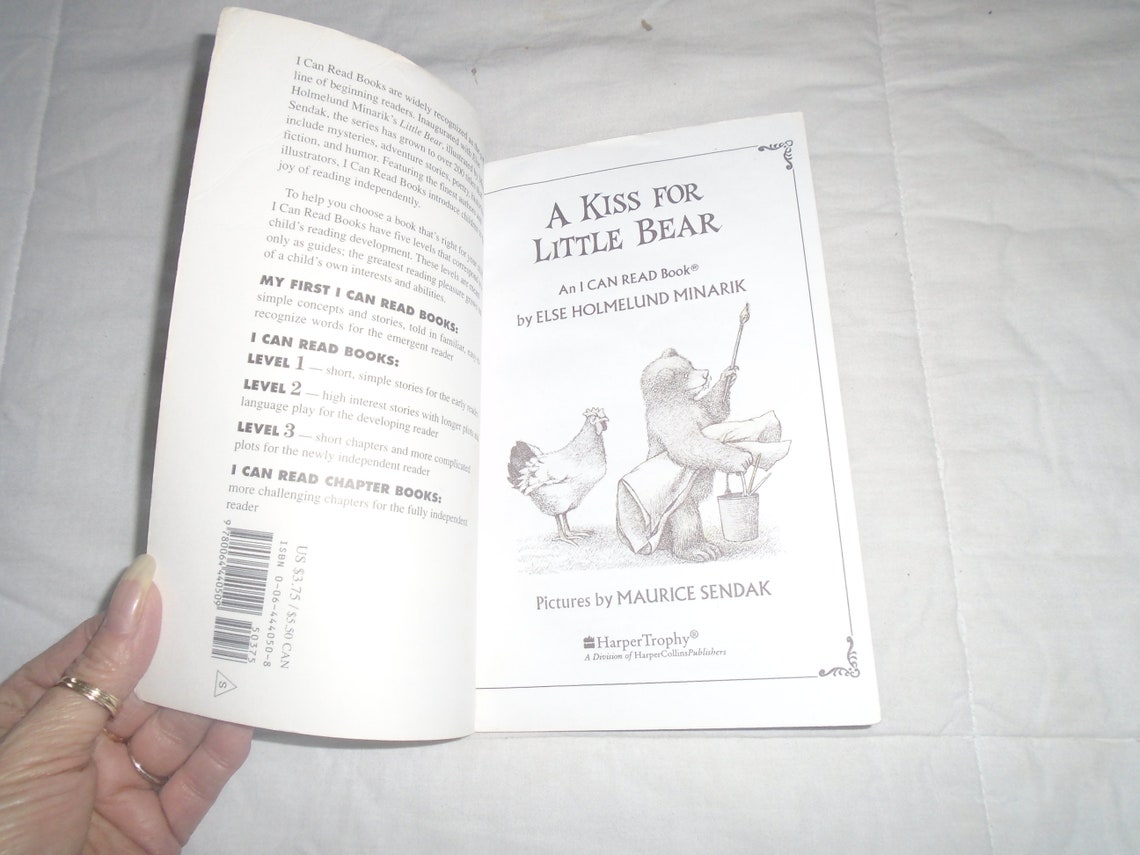 A Kiss for Little Bear Paperback Book by Else Holmelund | Etsy