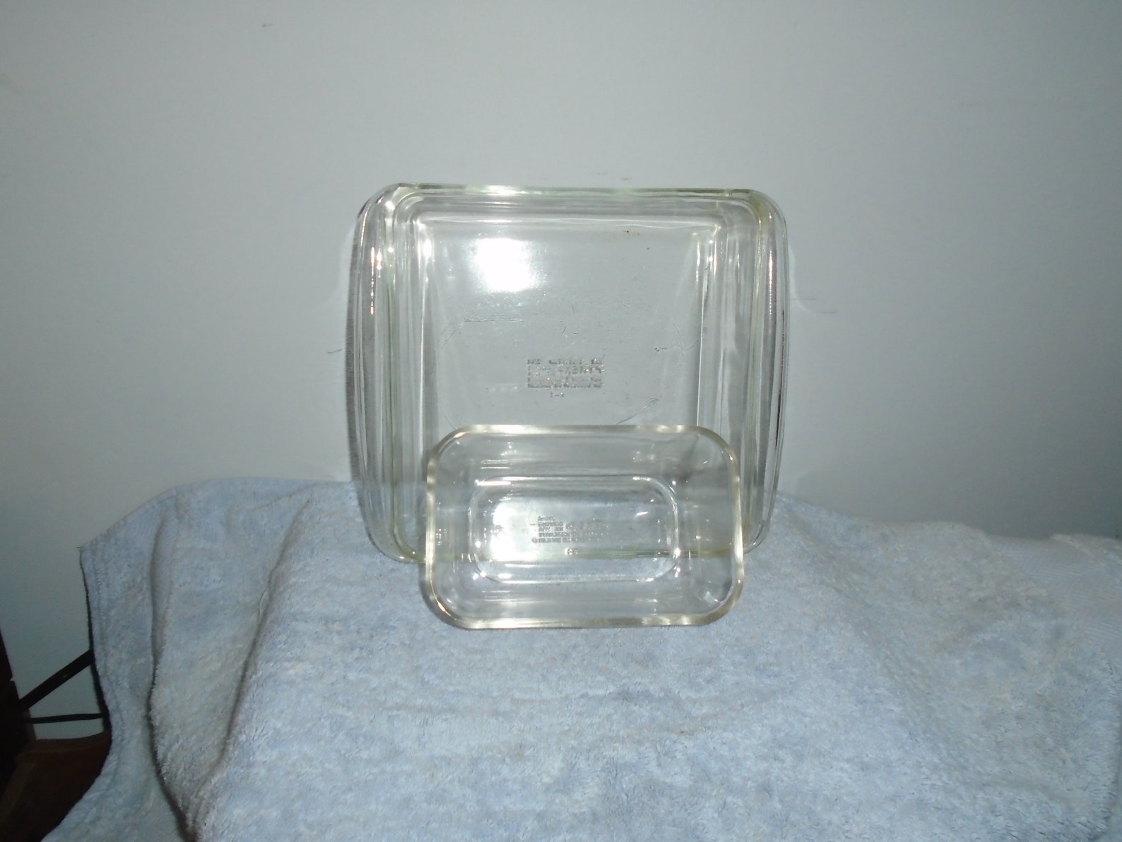 Pyrex Clear Glass Loaf Bread Pan Brownie Baking Dish Set of - Etsy