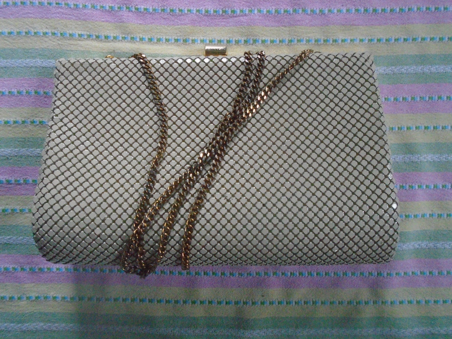 Vintage Davis and Whiting International Beige Mesh Chain | Etsy