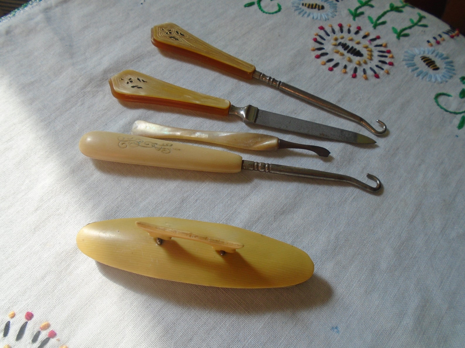 Antique Celluloid Manicure Set | Etsy