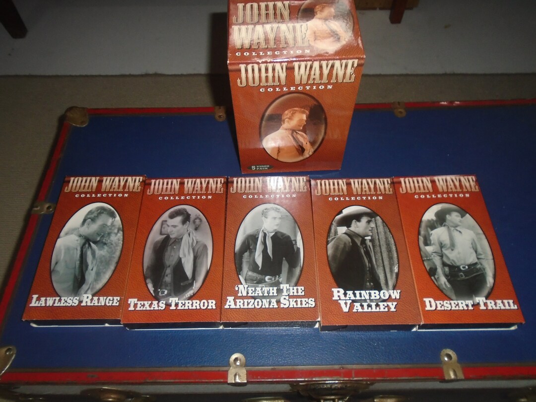 Vintage John Wayne Collection VHS Tapes Box Set 5 Video Pack - Etsy