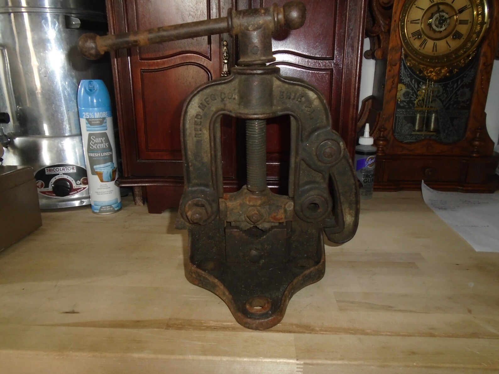 Antique Bench Clamp Pipe Vise Reed MFG Co NO 21 | Etsy