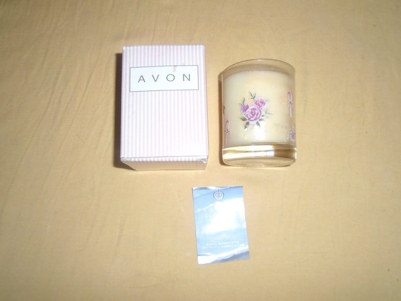 Vintage Avon Pink Ribbon Candle Box Included NOS Cancer - Etsy