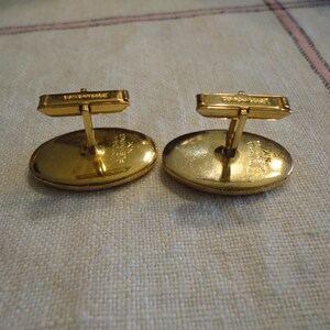 Victoria Flemming Cuff Links Hand Painted Porcelain Black and White ...