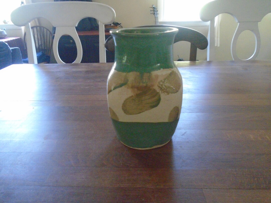 Vintage Hand Made Pottery Vase Signed - Etsy